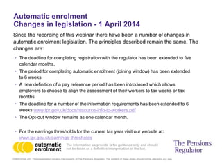 Auto Enrolment: Identifying your workforce and calculating minimum ...