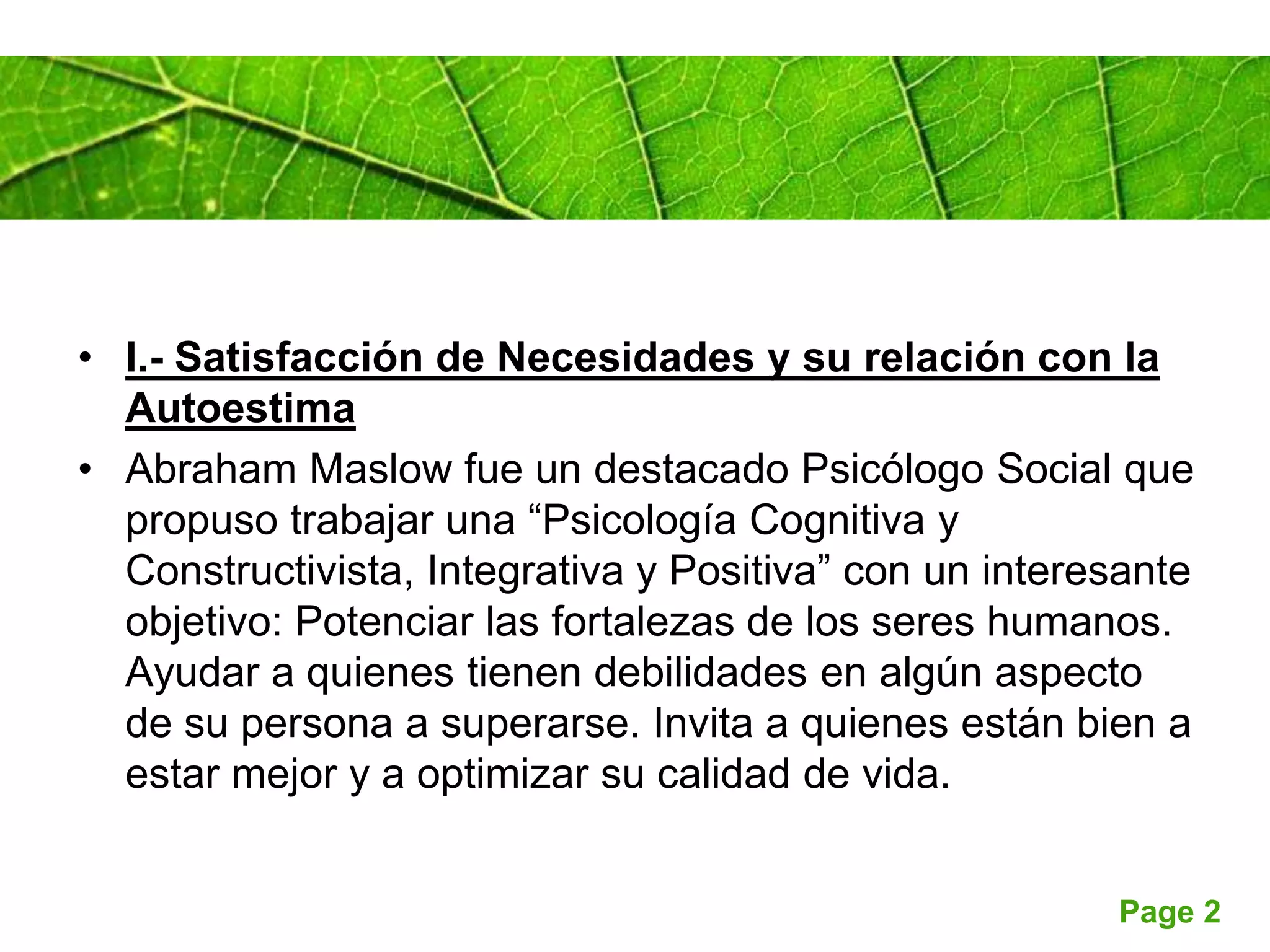 Autoestima y aprecio, el respeto y la | PPT