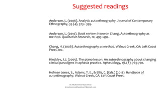 Autoethnography as a research method | PPTX