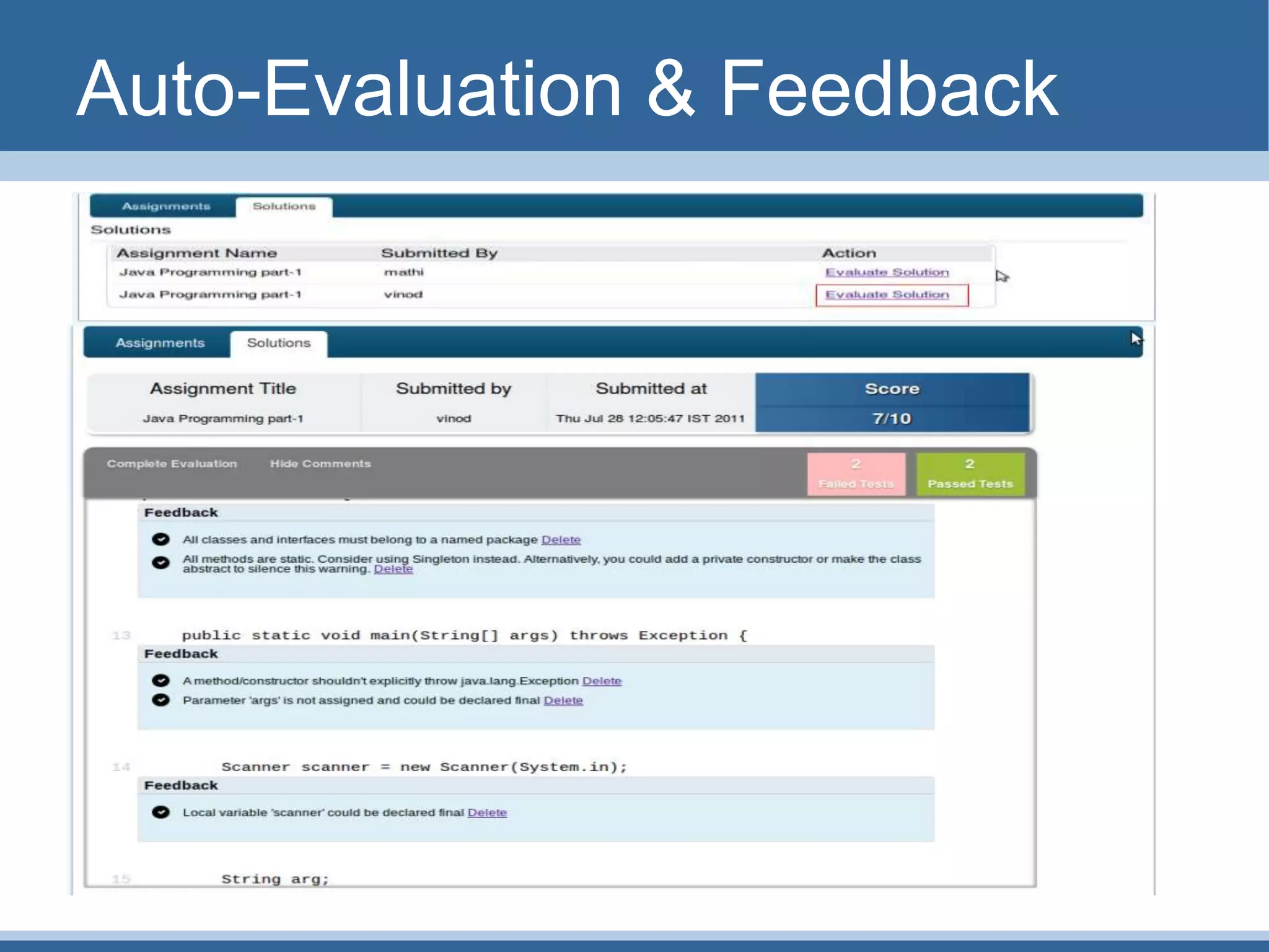 Automated Evaluation Of Assignment | PPTX