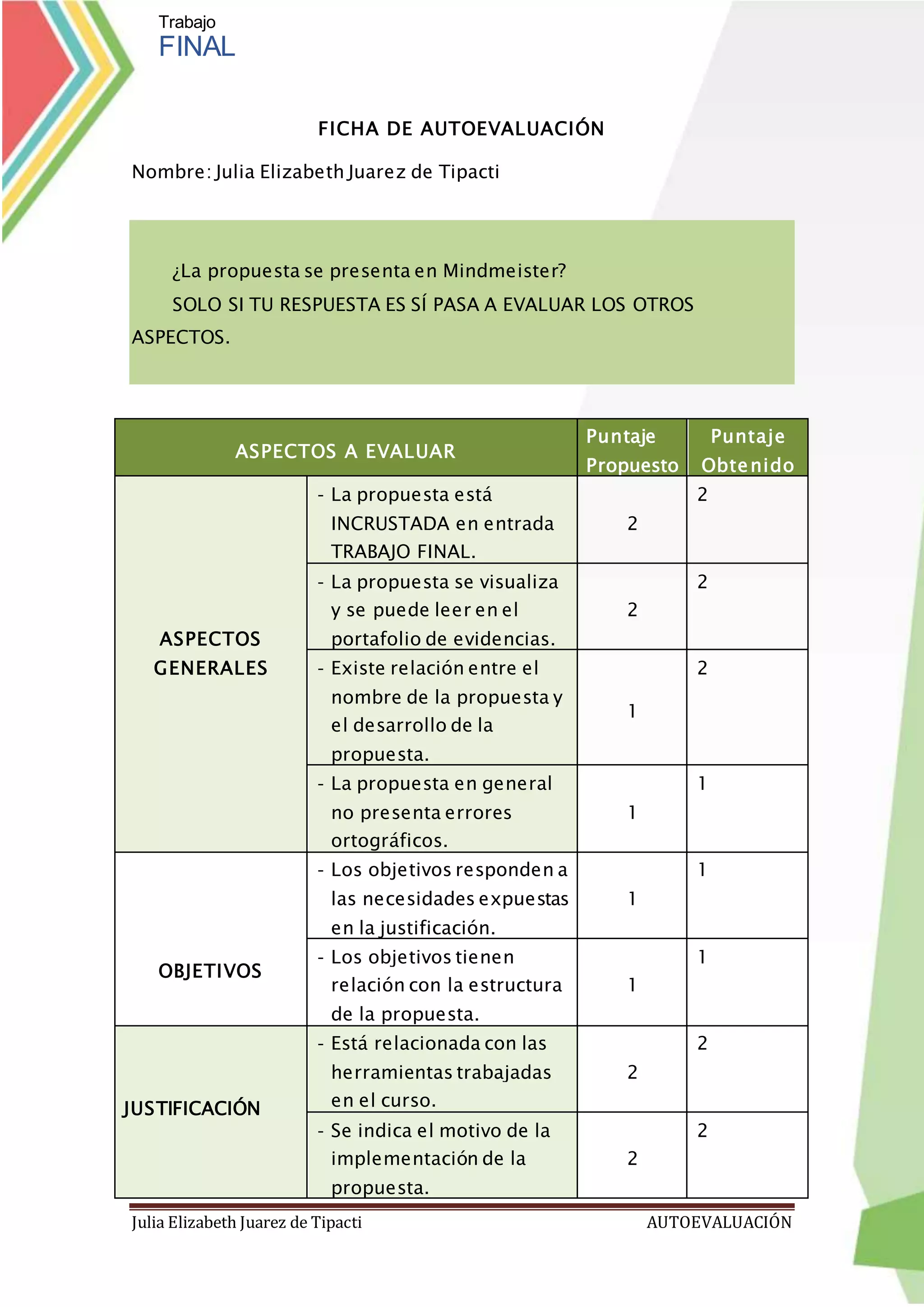 Autoevaluacion final | DOCX