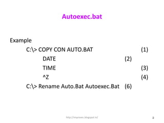 Autoexec32(2) | PPTX | Computing | Technology & Computing