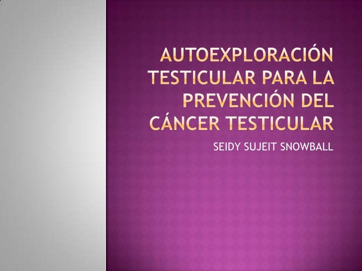 Autoexploración Testicular