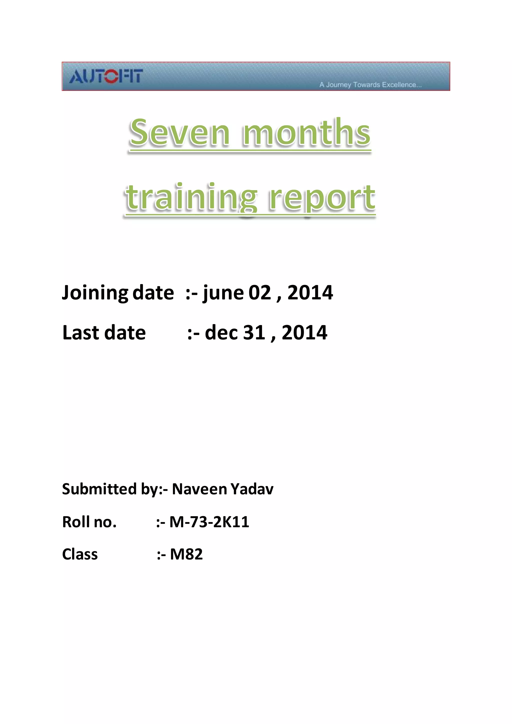 Autofit pvt ltd report | DOCX