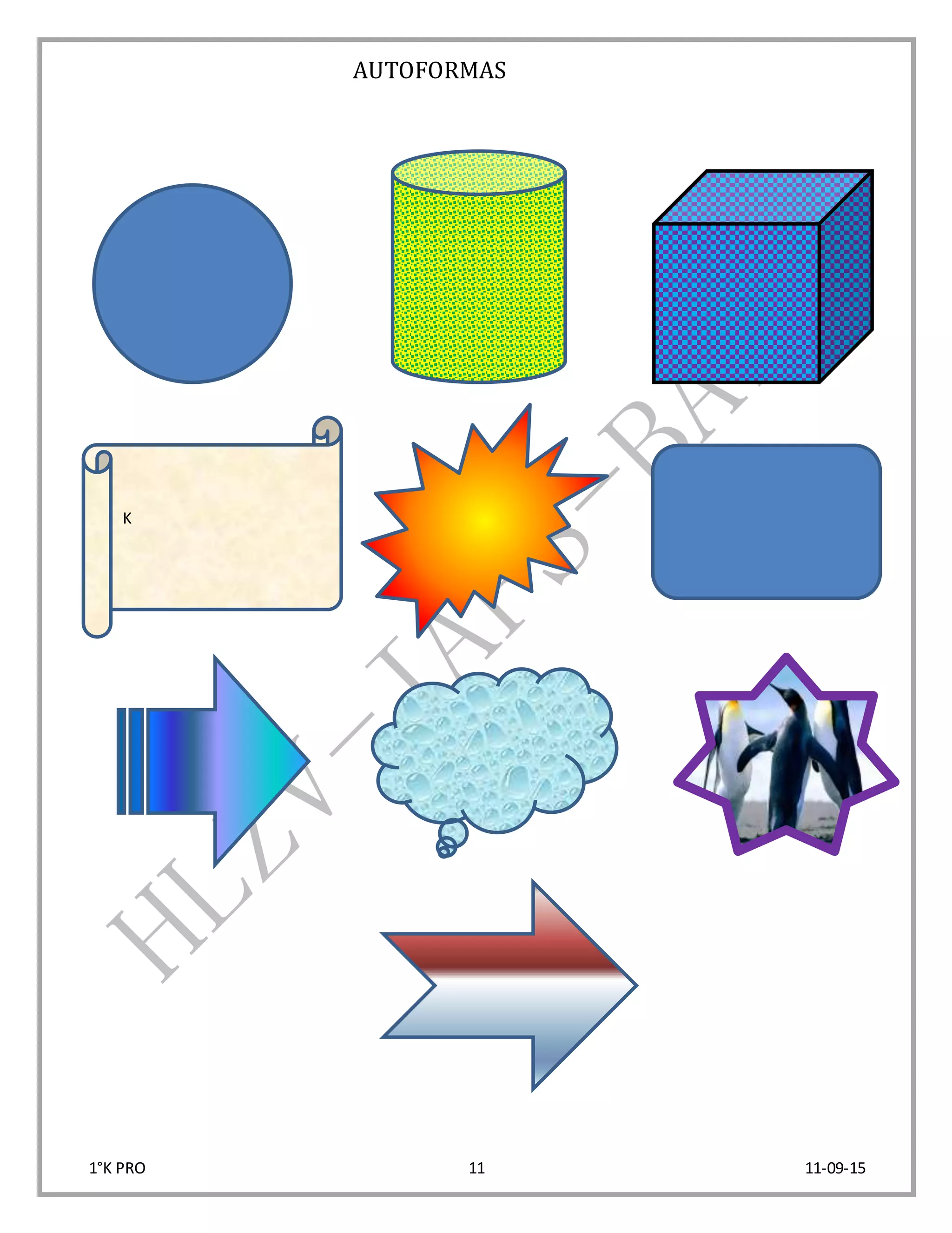 Autoformas 1° k | DOCX