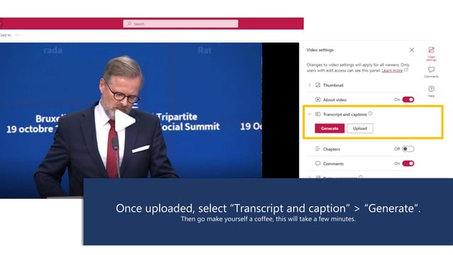 Autogenerate transcripts | PPT