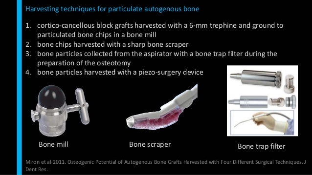 Autogenous bone graft harvesting