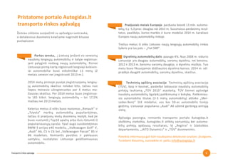 Autogidas.lt 2014m. transporto rinkos apžvalga | PDF