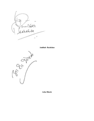 Autographs of indian | DOCX