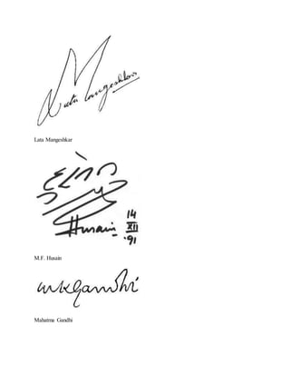 Autographs of indian | DOCX