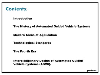 Auto guided vehicle | PPTX