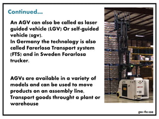 Auto guided vehicle | PPT