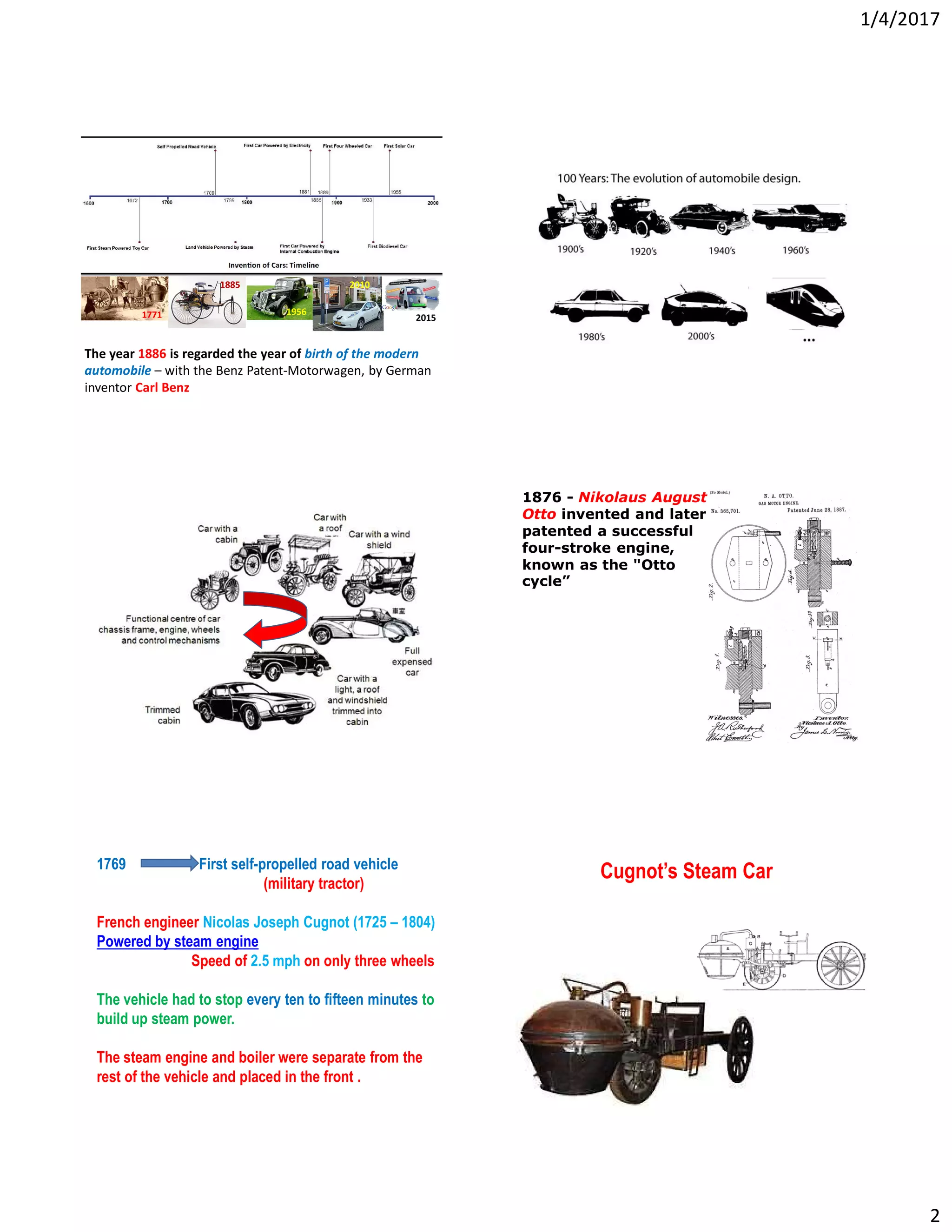 Auto handout unit 1 history | PDF