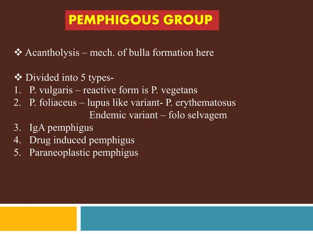 Autoimmune bullous lesions of skin | PPTX | Skin and Dermatology ...