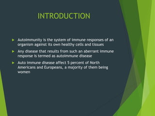 Autoimmune disease and autoimmunity | PPT