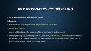 autoimmune disease pregnany obstetrics and their management | PPTX