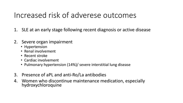 Obstetric management of SLE and APLS | PPTX | Pregnancy | Reproductive ...