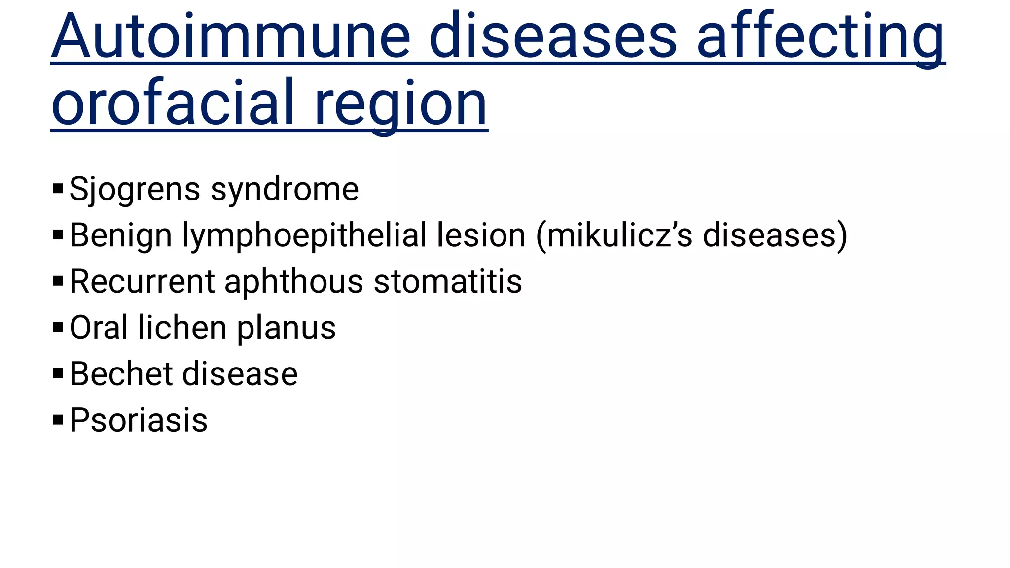 Autoimmune diseases of oral cavity | PDF