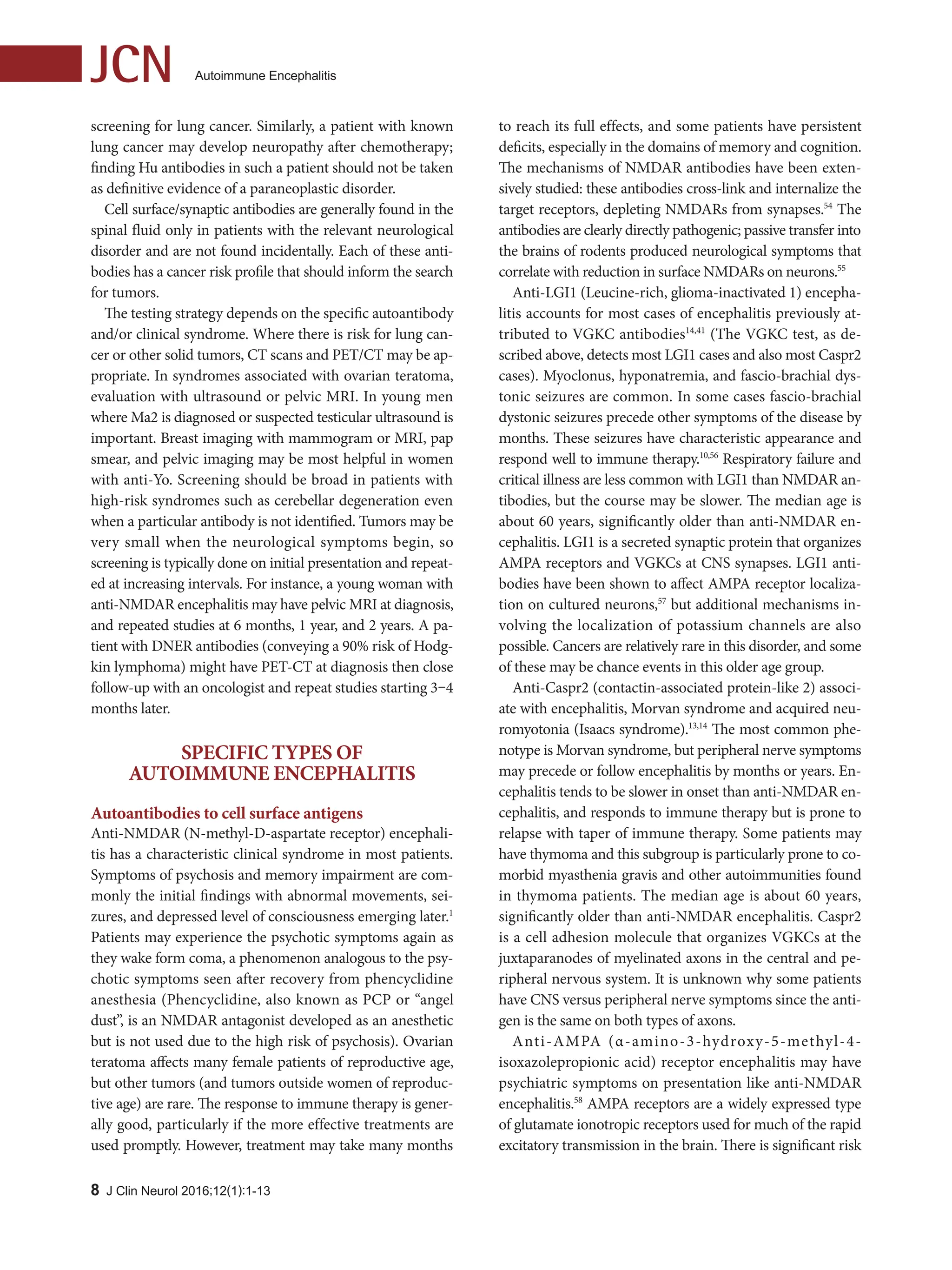 Autoimmune Encephalitis.pdf (Chẩn đoán và điều trị Viêm não tự miễn) | PDF