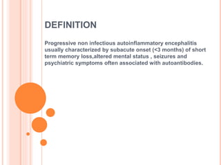 auto immune encephalitis 2.pptx diagnosis | PPTX