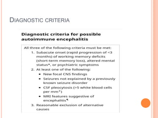 auto immune encephalitis 2.pptx diagnosis | PPTX