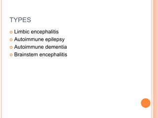 auto immune encephalitis 2.pptx diagnosis | PPTX