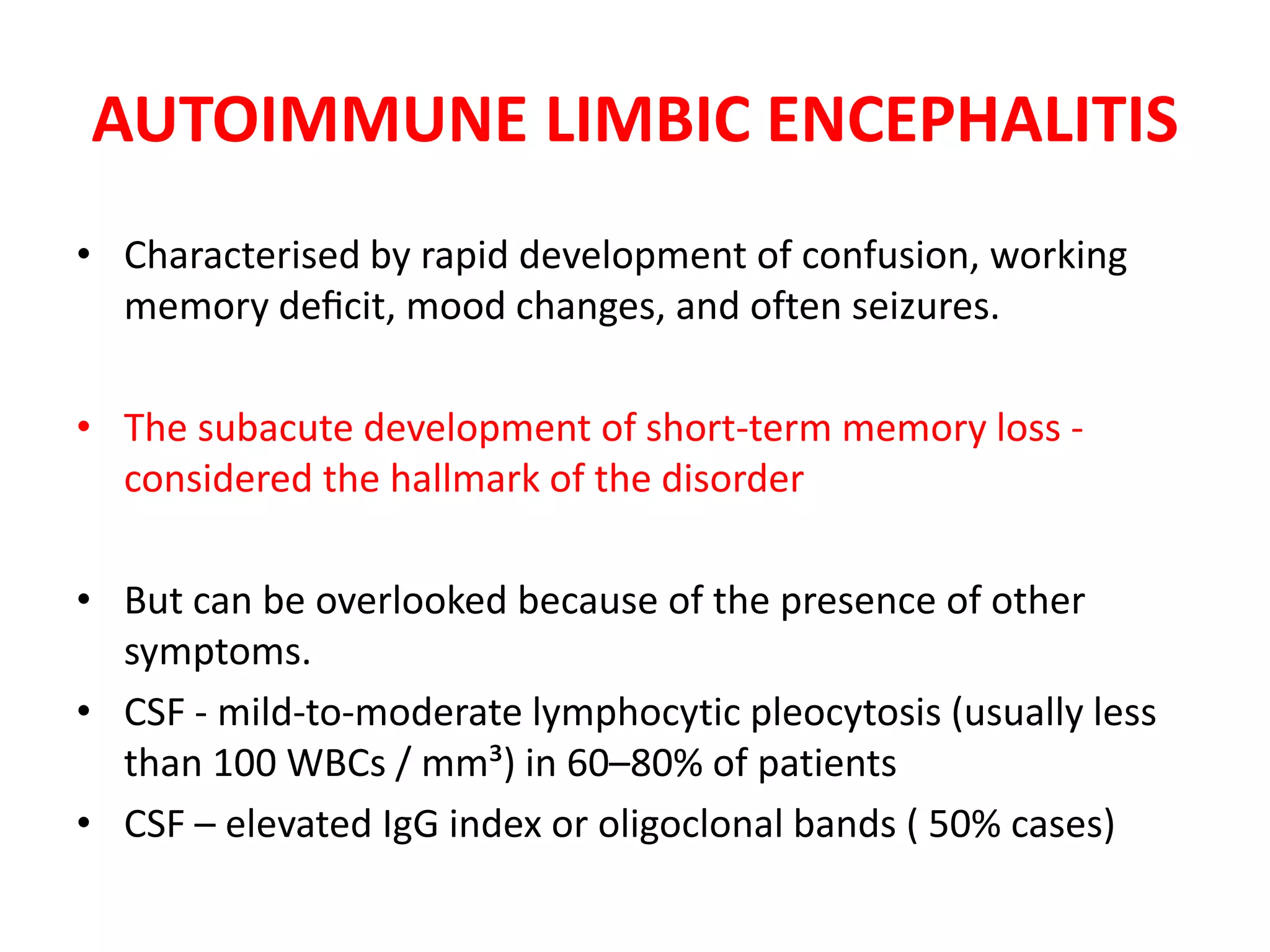 Autoimmune encephalitis current concepts | PPTX