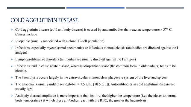 Autoimmune haemolytic anaemia | PPTX | Blood Disorders | Diseases and ...