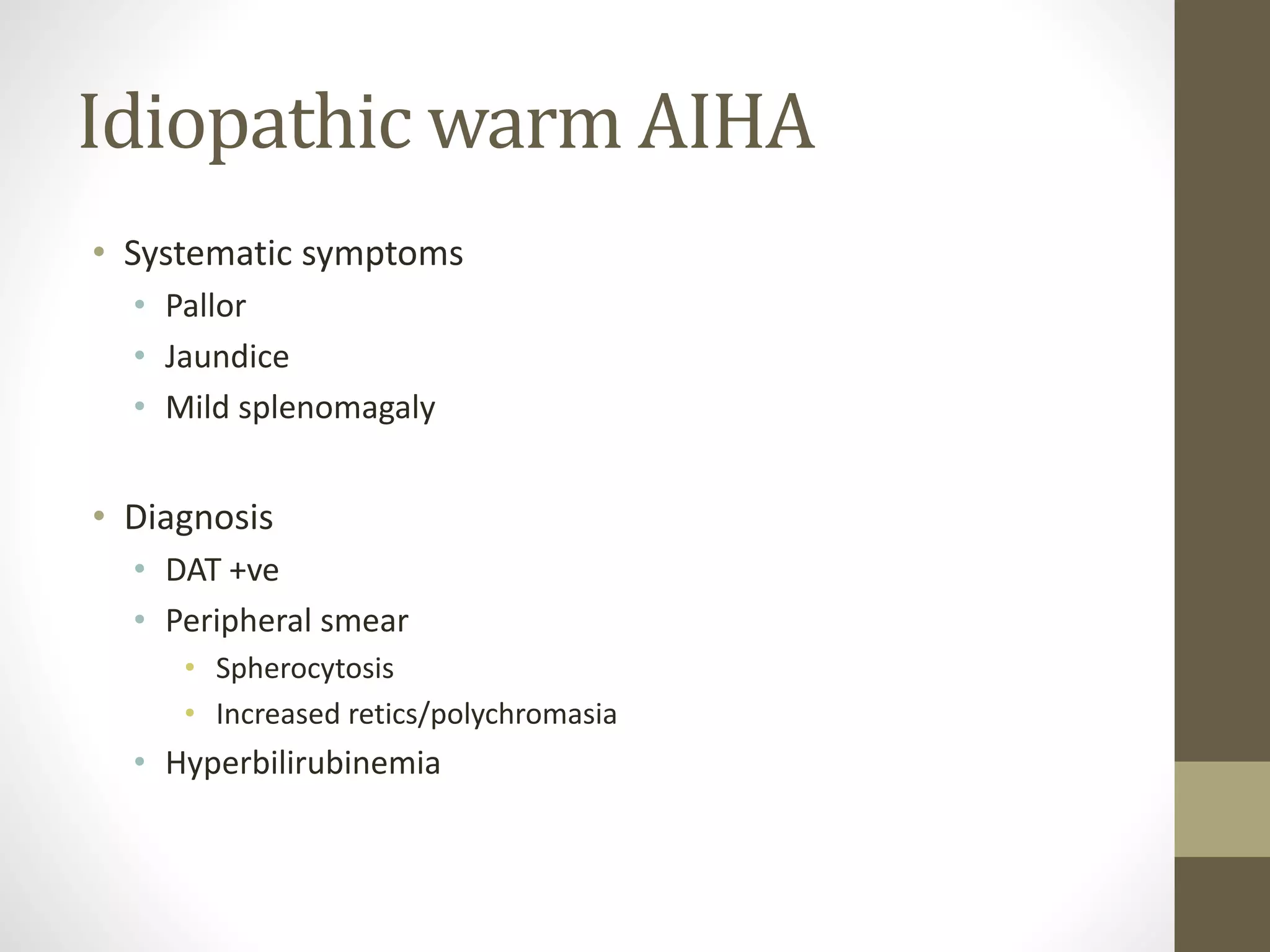 Autoimmune hemolytic anemia | PPTX