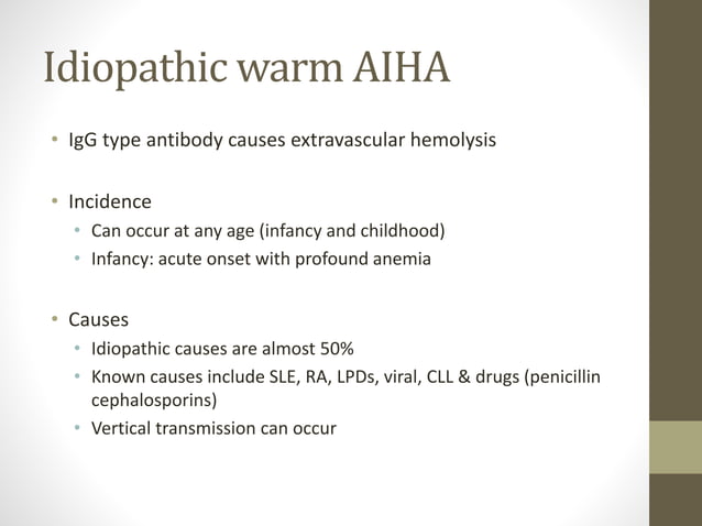 Autoimmune hemolytic anemia | PPT Autoimmune hemolytic anemia | PPT