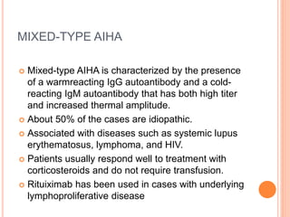 Autoimmune hemolytic anemia | PPTX
