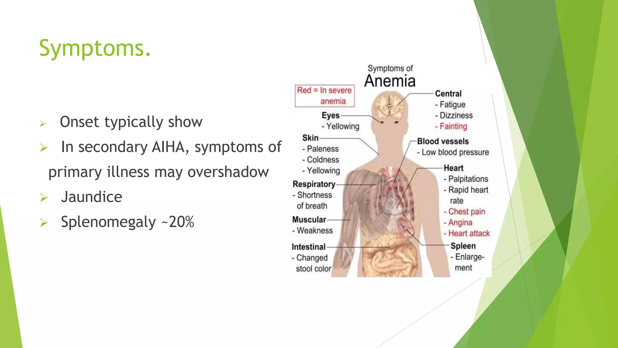 Autoimmune hemolytic anemia (aiha) | PPTX
