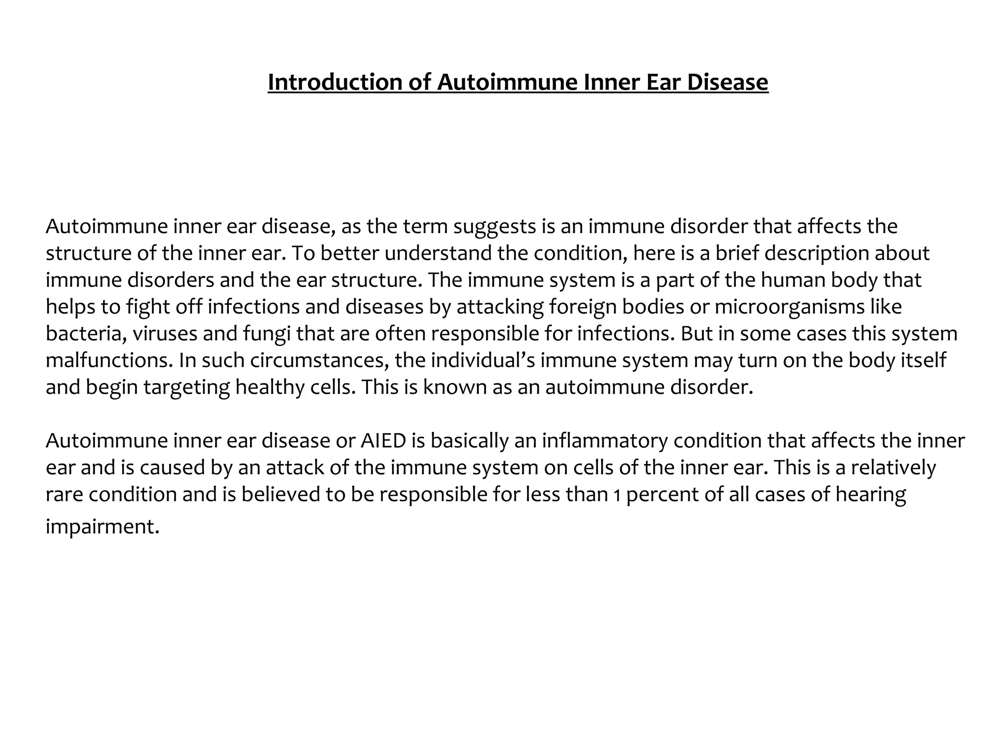 Autoimmune inner ear disease | PPT
