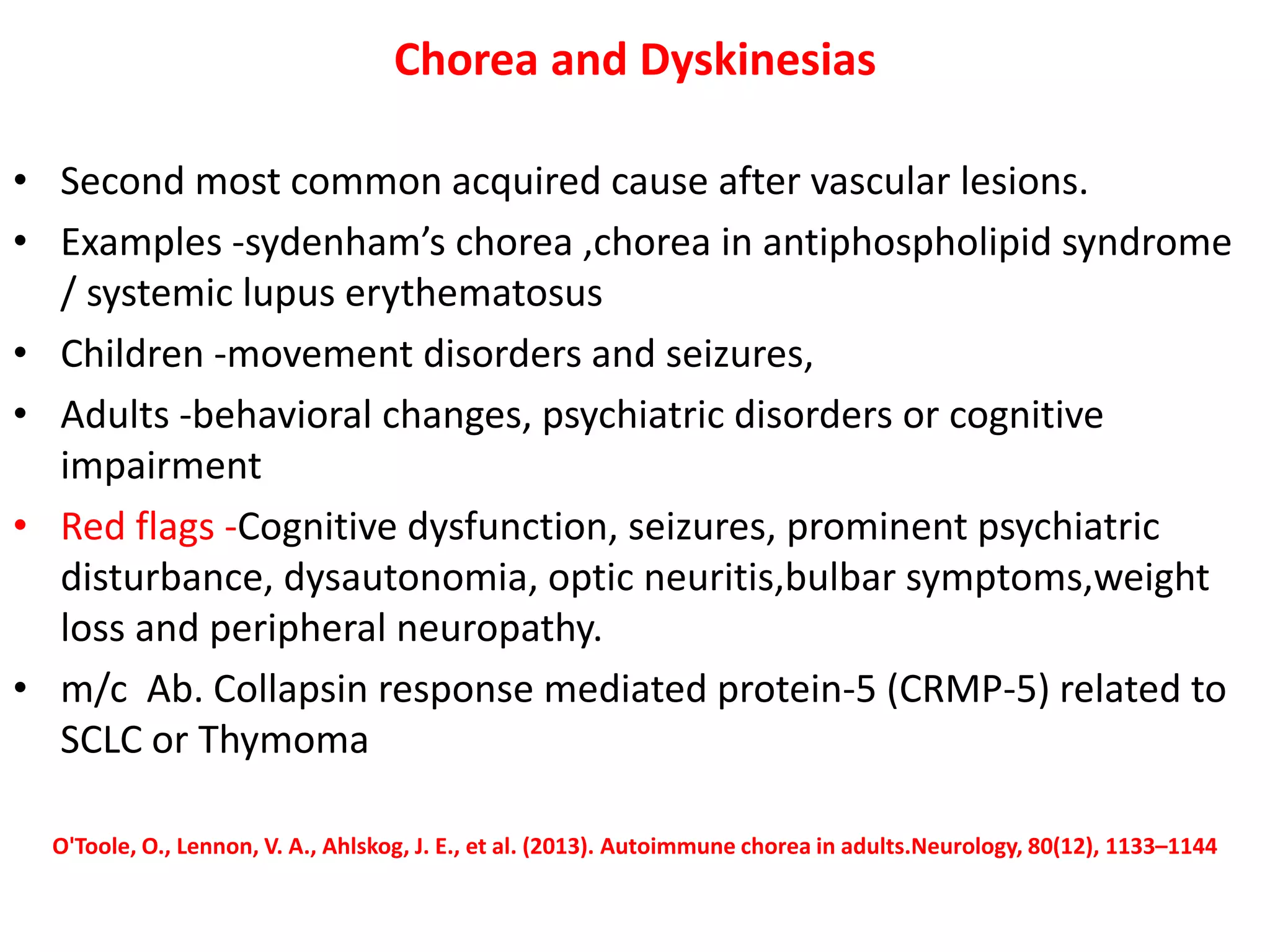 Autoimmune movement disorders | PPTX