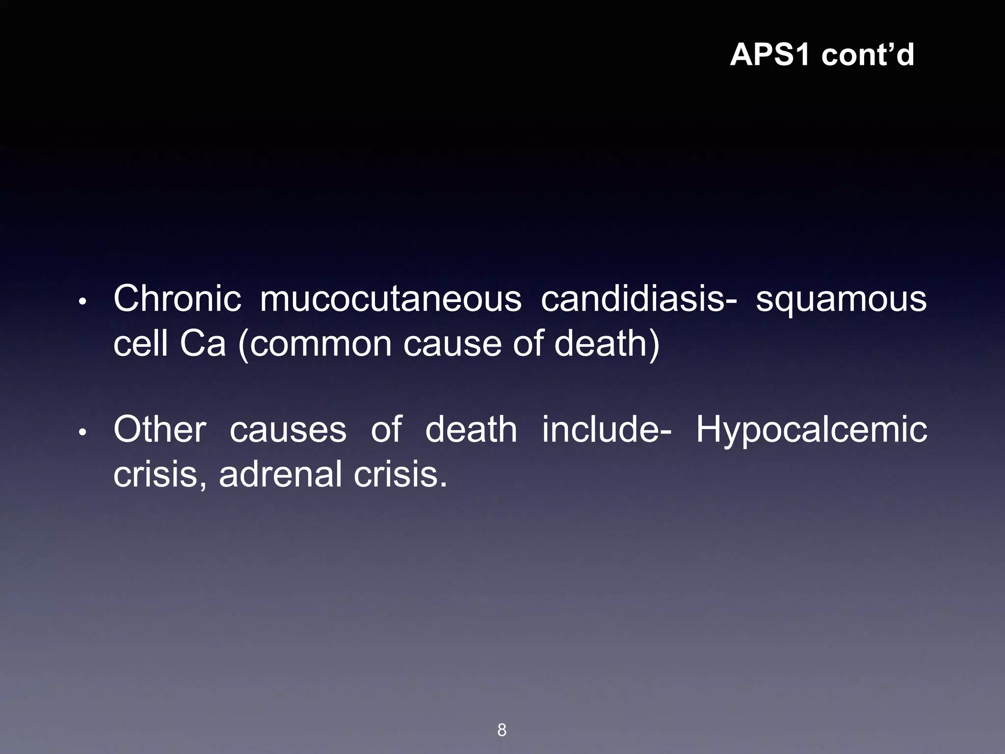 Autoimmune polyendocrine syndromes | PPTX
