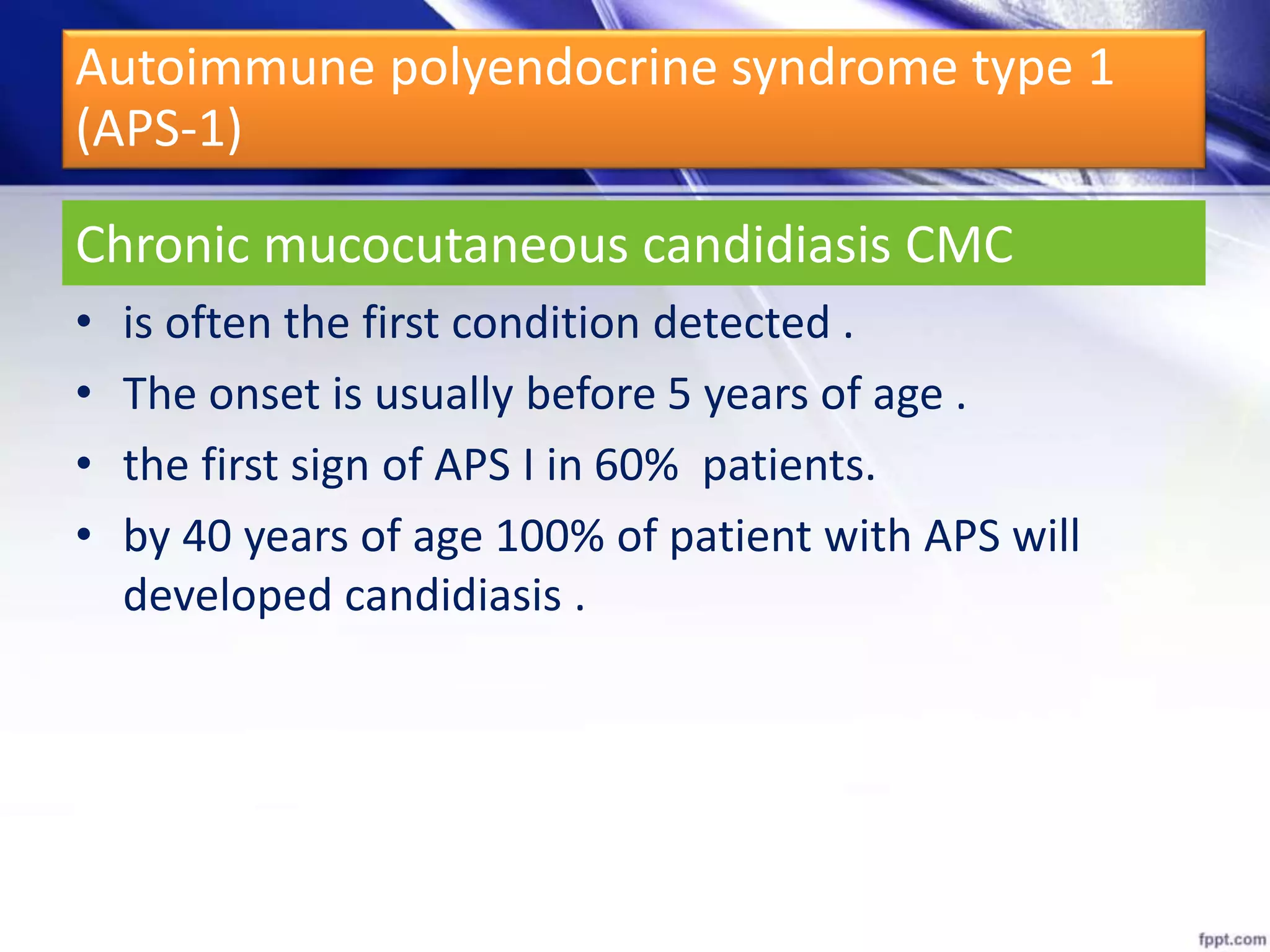 Autoimmune polyglandular syndromes | PPTX