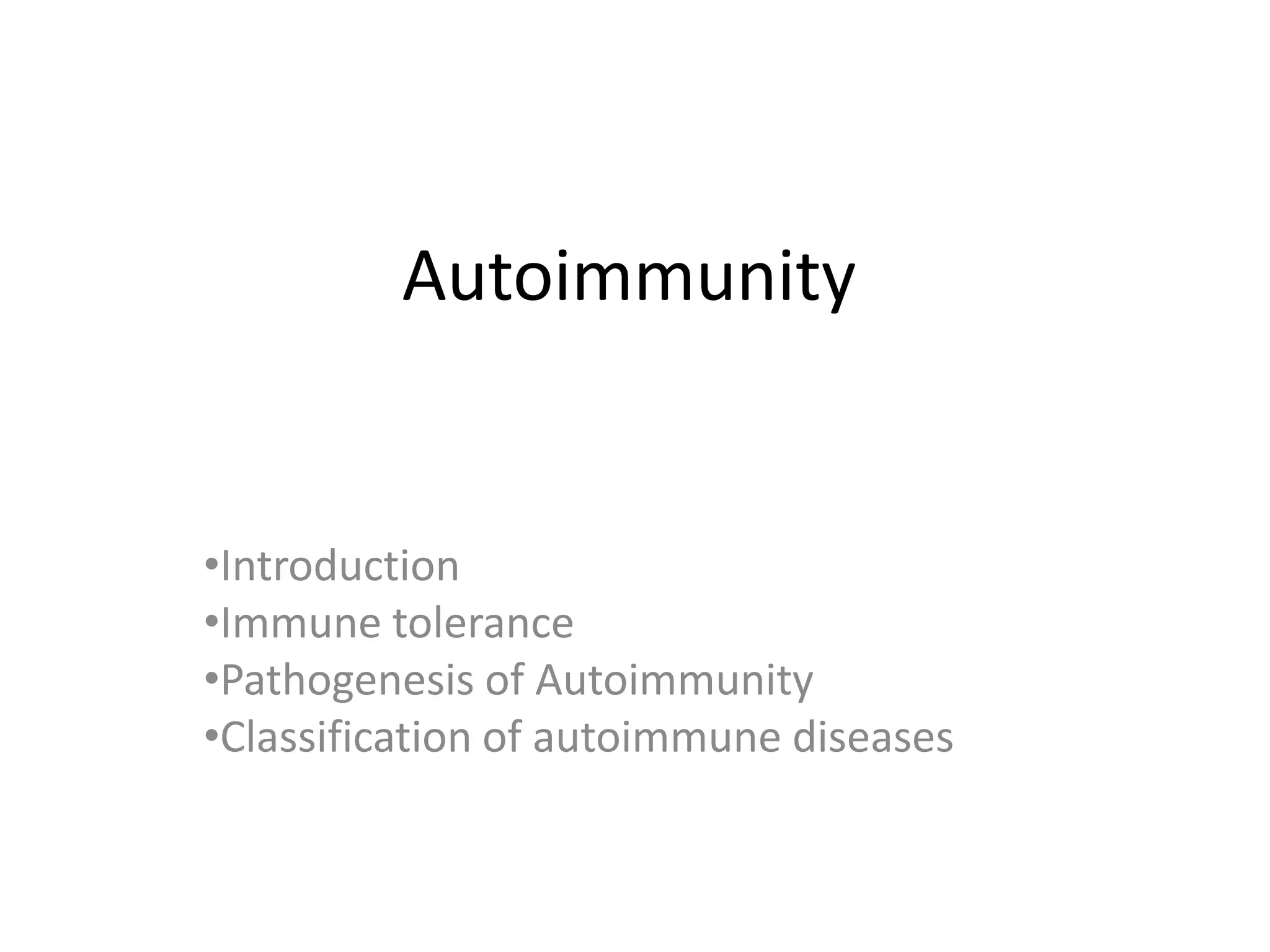 Autoimmunity | PPTX