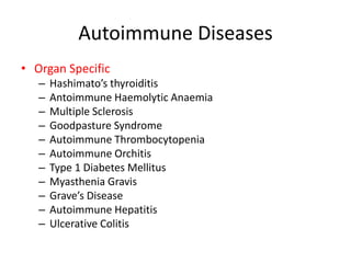 Autoimmunity | PPTX | Diseases and Conditions | Medical Health