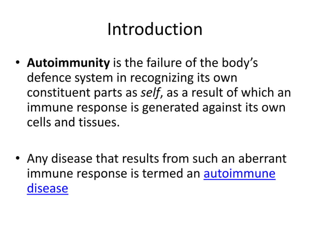 Autoimmunity | PPTX | Diseases and Conditions | Medical Health