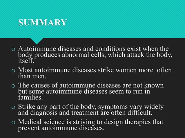 Autoimmunity.ppt | Blood Disorders | Diseases and Conditions
