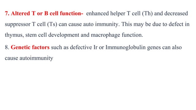 Auto immunity and immunodeficiencies | PPT