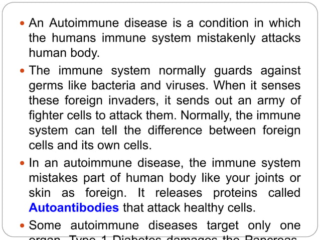 Autoimmunity and Autoimmune Diseases | PPT