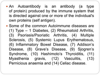 Autoimmunity and Autoimmune Diseases | PPT