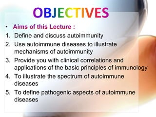 Autoimmunity dwd lect | PPTX