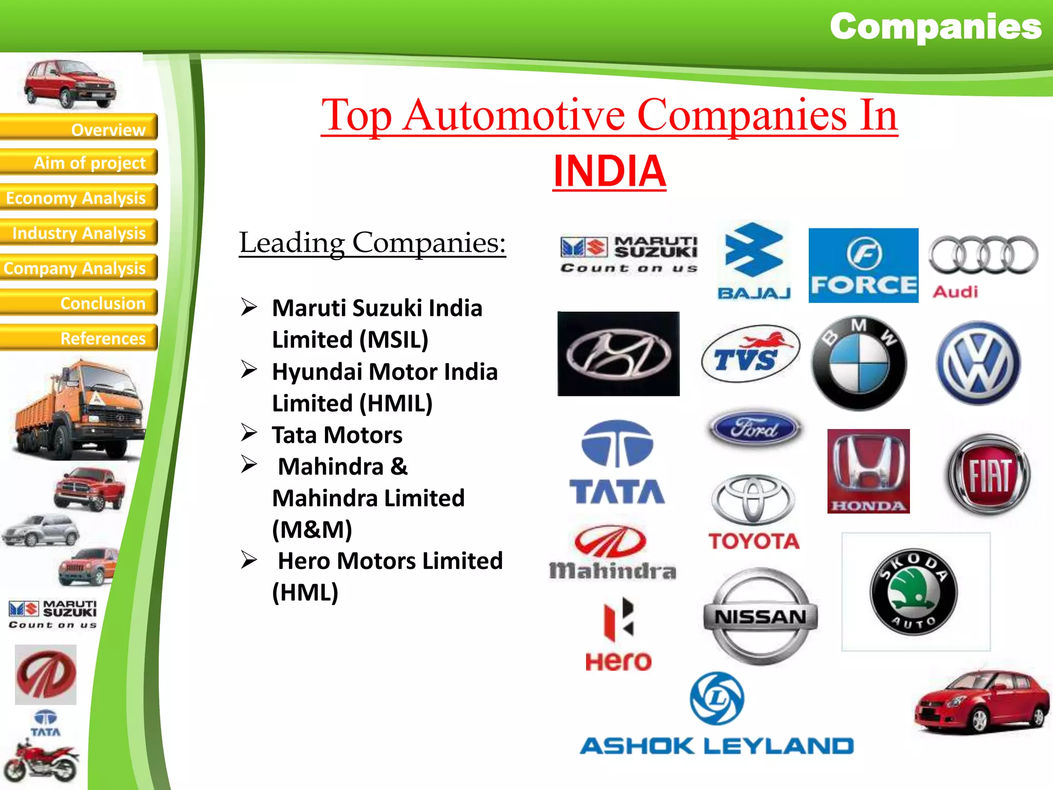 Automobile industry in india 2011 | PPTX
