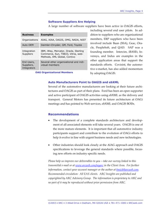 Auto Industry Leverages OAGi Integration Standards | PDF | Automotive ...