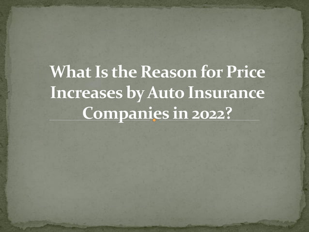 reason for price increasing | PPT