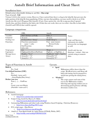 AutoIt for the rest of us - handout | PDF | Operating Systems ...