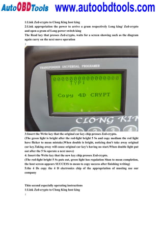 Auto key programmer ad 900 clone king user manual | PDF | Auto Type | Automotive