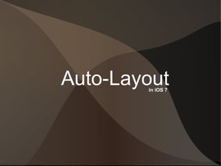 Autolayout in iOS | PPT